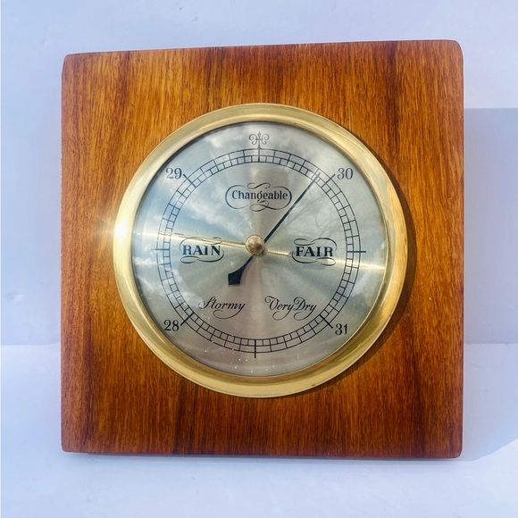 Gunstock | Wall Decor | Vintage Barometer Thermometer Hydrometer ...
